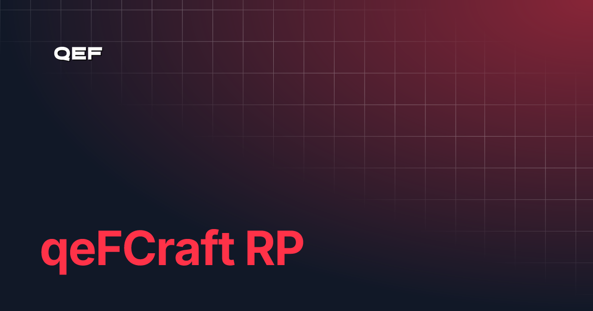 qeFCraft RP | qeFCraft
